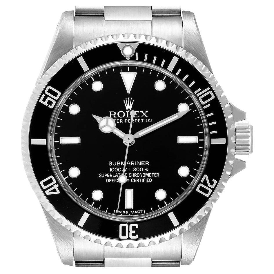 Rolex Submariner Non-Date Ceramic Bezel Steel Watch 124060 Box Card For ...