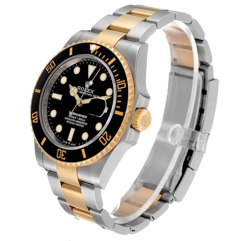 Rolex Submariner 41 Steel Yellow Gold Black Dial Mens Watch 126613 ...