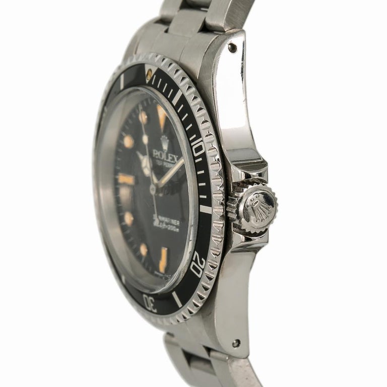 Rolex Submariner 5513, Black Dial, Certified and Warranty at 1stDibs