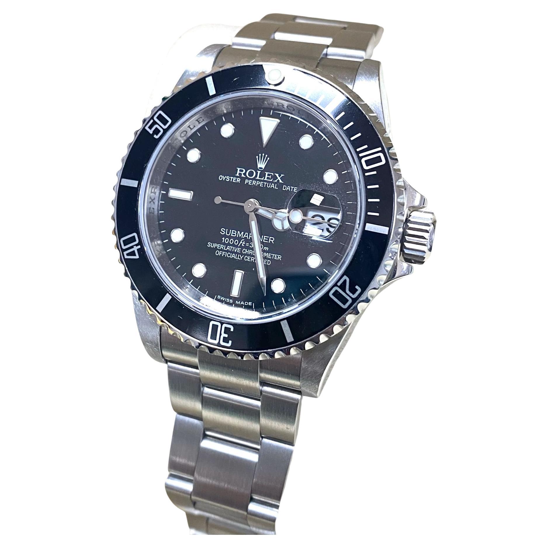 Rolex Stainless Steel Submariner Wristwatch with "Spider Web" Dial ...