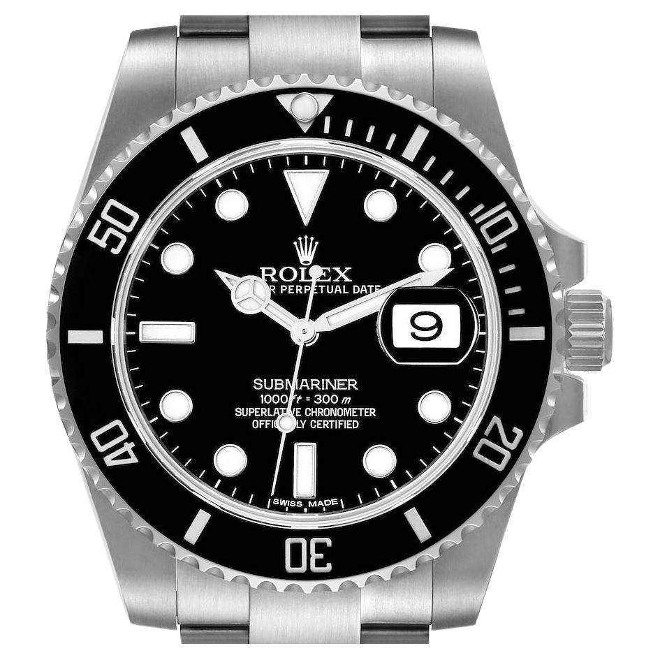 Rolex Montre Submariner pour homme en acier inoxydable avec lunette ...
