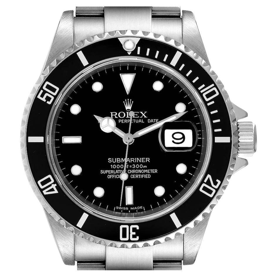 Rolex Submariner 16803 With 7.7 in. Band and Black Dial For Sale at ...