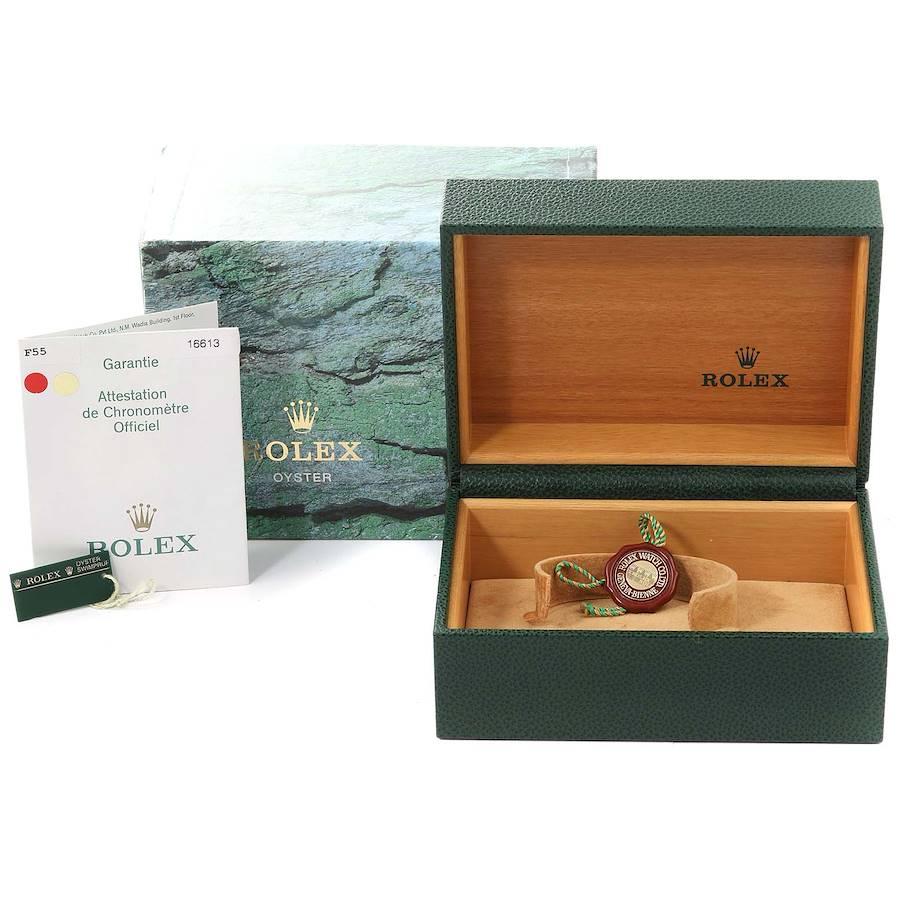 Rolex Submariner Blue Dial Steel Yellow Gold Mens Watch 16613 Box ...