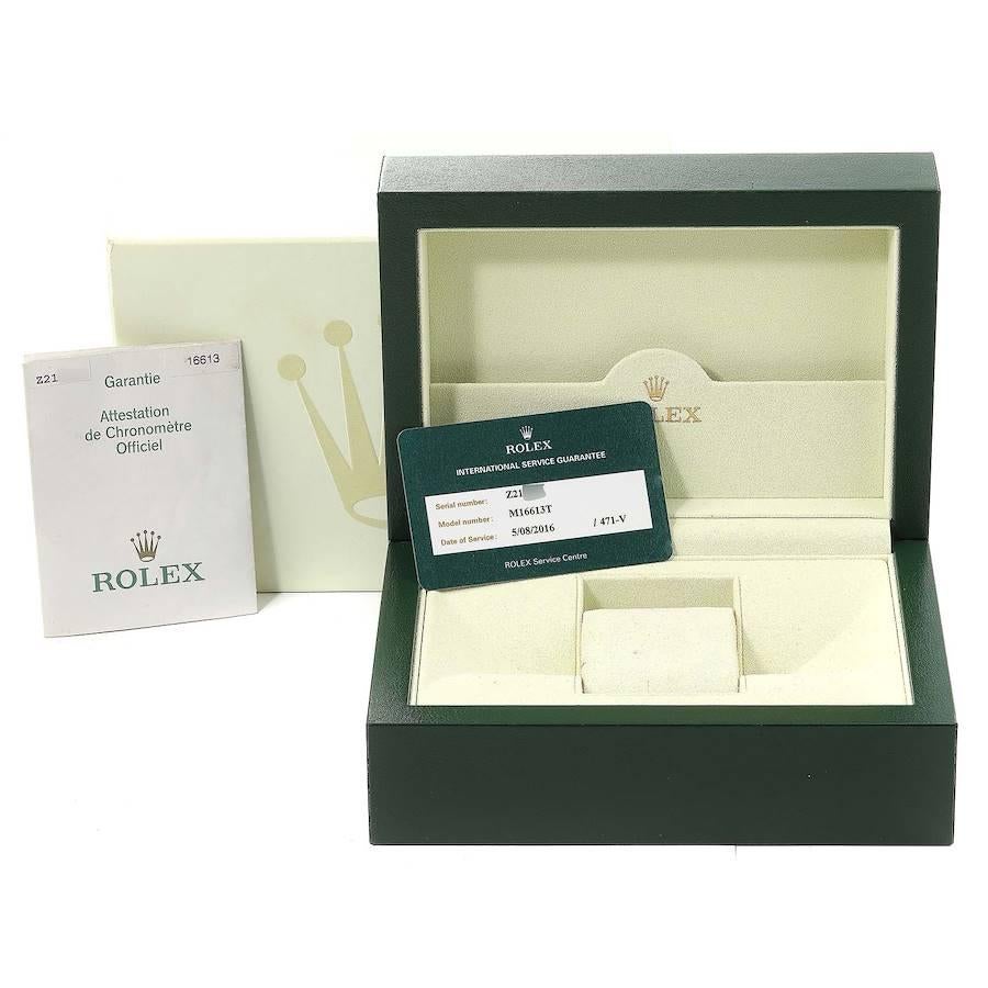 Rolex Submariner Blue Dial Steel Yellow Gold Mens Watch 16613 Box ...