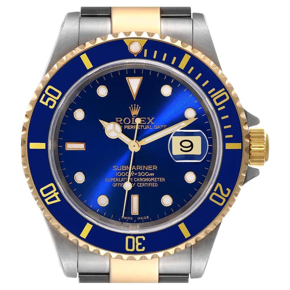 Rolex Submariner Steel Yellow Gold Black Dial Mens Watch 116613 For ...