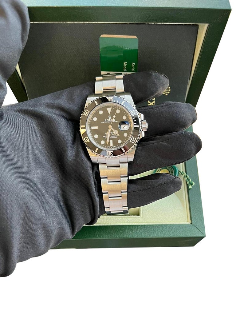 Rolex Submariner Date Auto Steel Black Dial Ceramic Bezel Watch 116610LN For Sale at 1stDibs