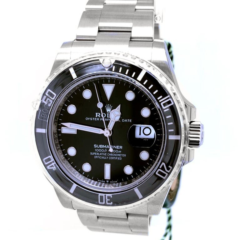 Rolex Submariner Date 41 Black Dial Oyster Stainless Steel Bracelet ...