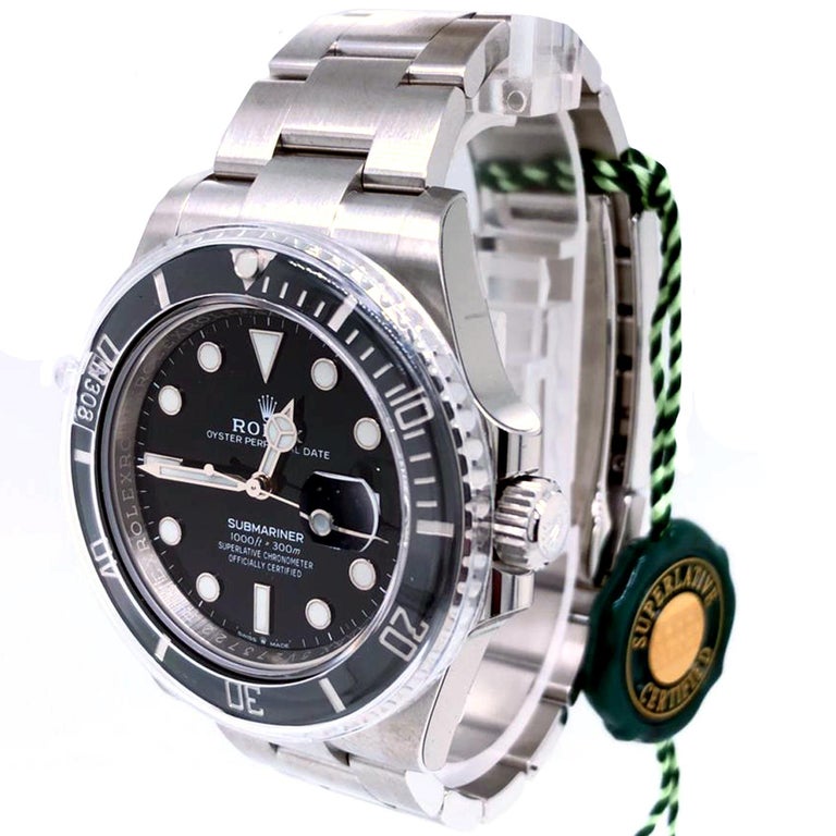 Rolex Submariner Date 41 Black Dial Oyster Stainless Steel Bracelet ...