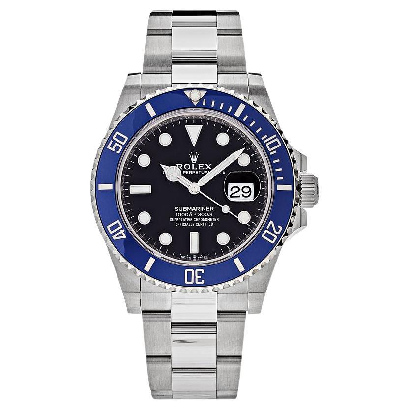 Rolex Submariner Date 41 White Gold Black Dial Blue Bezel 126619LB For ...
