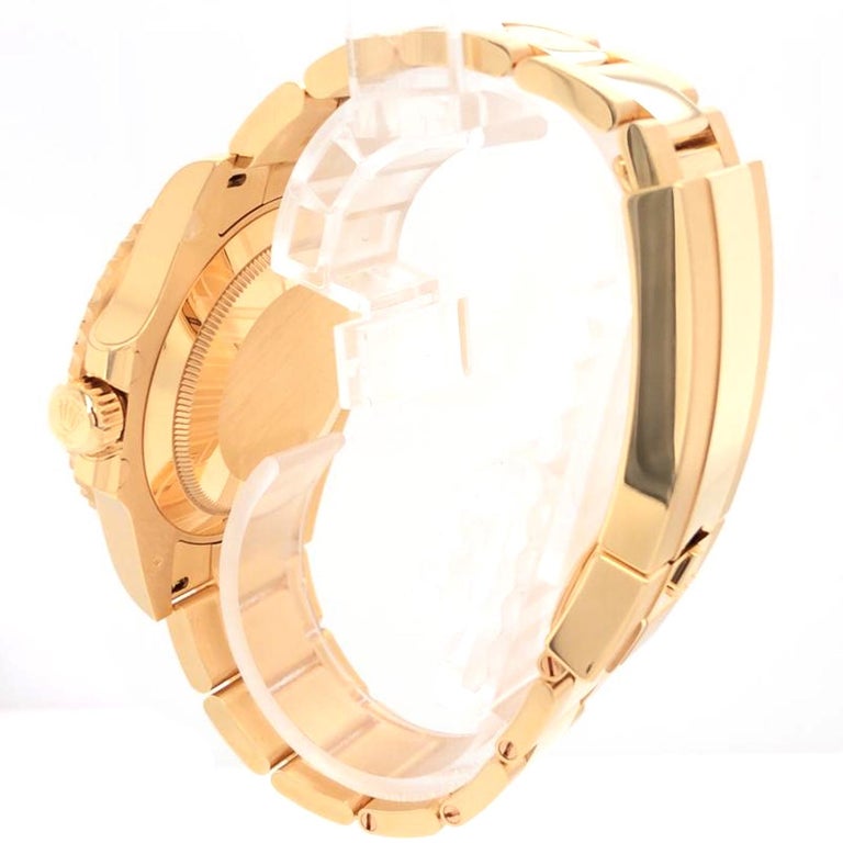 Rolex Submariner Date Yellow Gold Black Dial Men's Oyster Watch ...