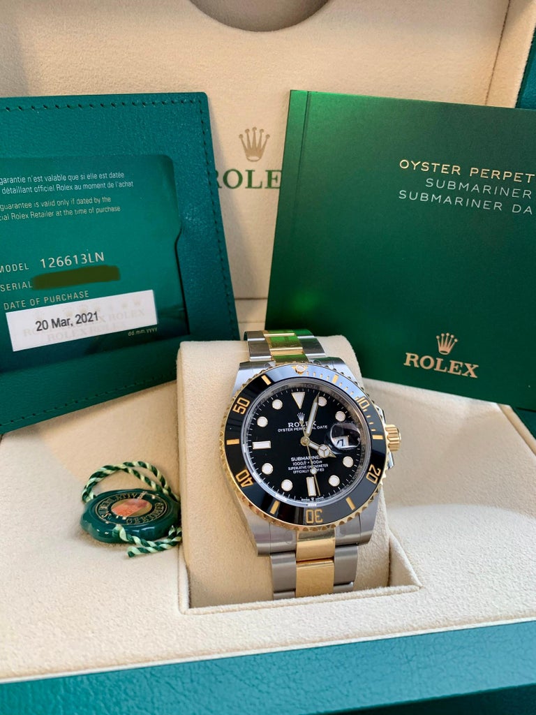 Rolex Submariner Date Black Dial 126613LN For Sale at 1stDibs