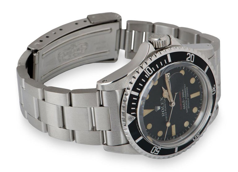 Rolex Submariner Date Red Writing Vintage Stainless Steel Mark V 1680 ...
