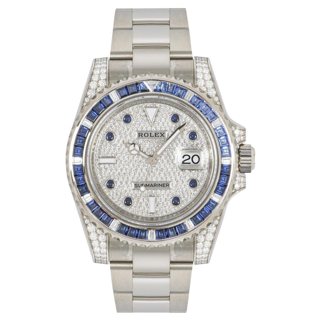 Rolex Submariner Diamond And Sapphire Set 116659SABR For Sale at 1stDibs