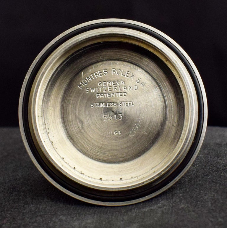 Rolex Submariner Glossy Gilt Explorer Dial 5513 Steel Automatic Watch ...