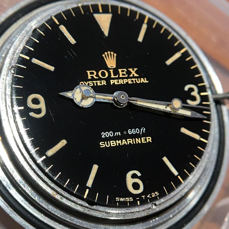 Rolex Submariner Glossy Gilt Explorer Dial 5513 Steel Automatic Watch ...