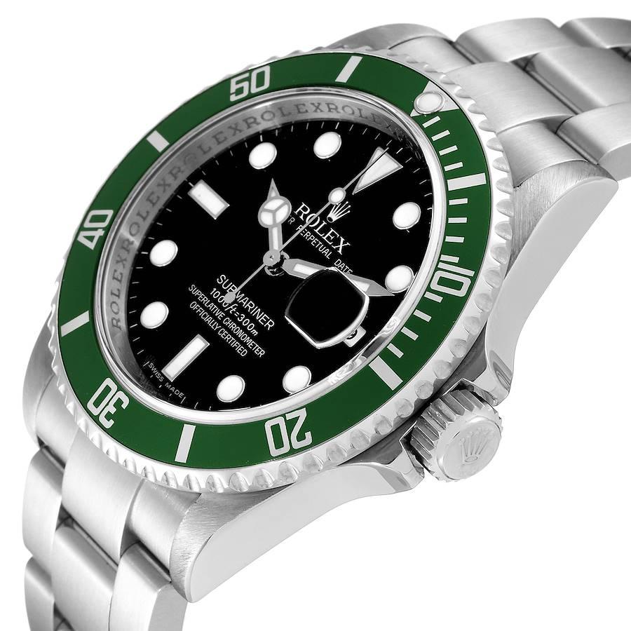 Rolex Submariner Green 50th Anniversary Steel Mens Watch 16610LV at ...