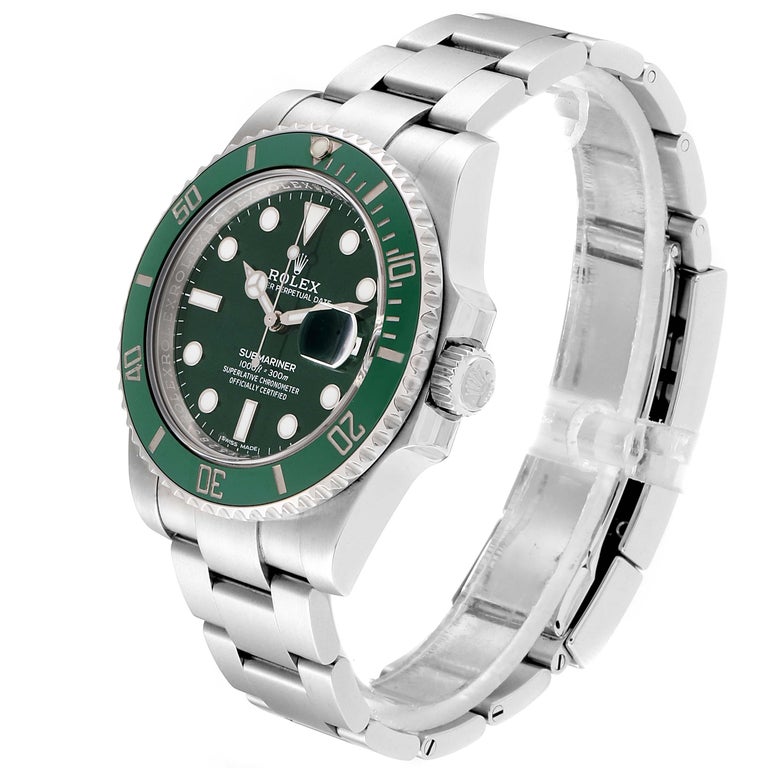 Rolex Submariner Hulk Green Dial Bezel Men's Watch 116610LV Box Card ...