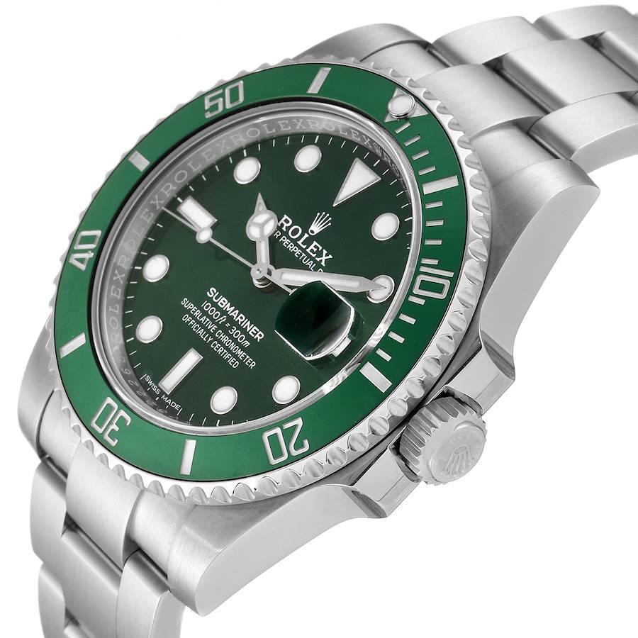 Rolex Submariner Hulk Green Dial Bezel Steel Mens Watch 116610 at 1stDibs