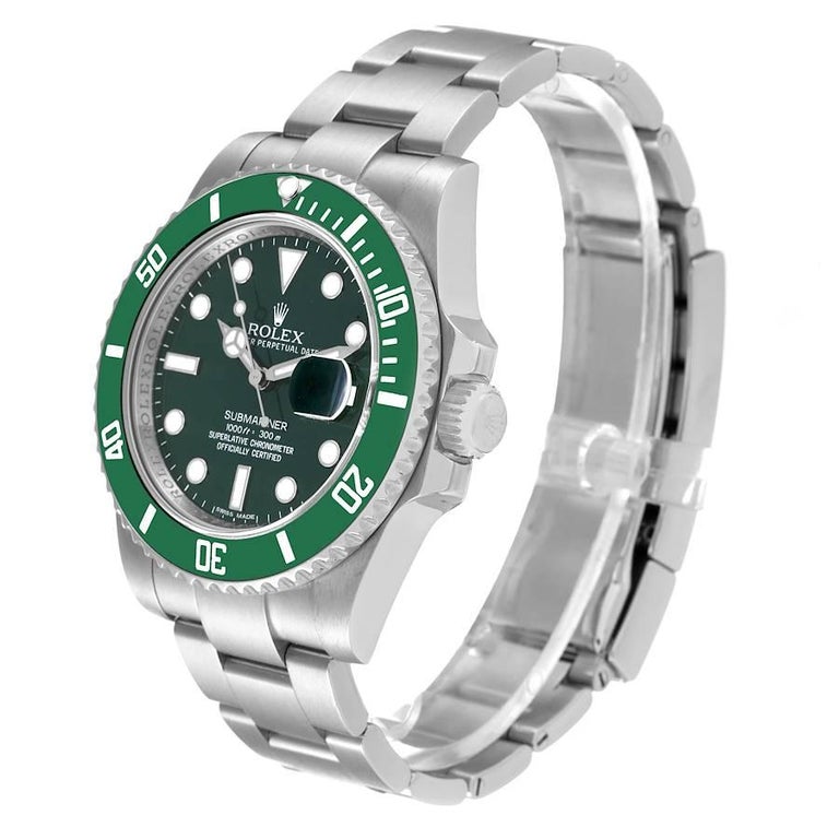 Rolex Submariner Hulk Green Dial Bezel Steel Mens Watch 116610LV Box ...