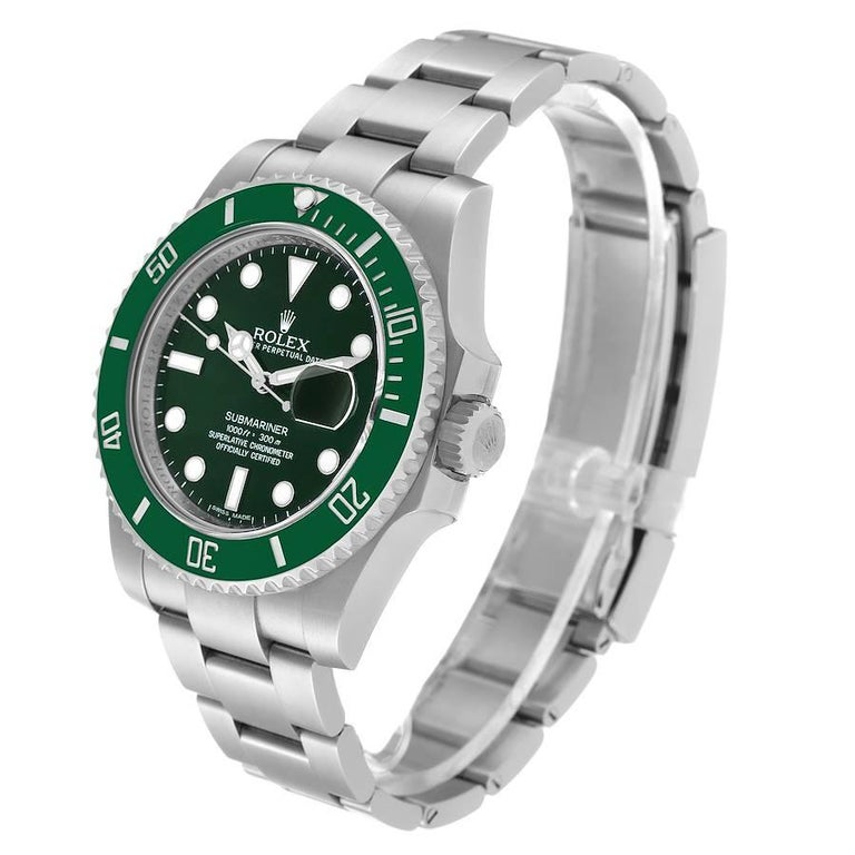 Rolex Submariner Hulk Green Dial Bezel Steel Mens Watch 116610LV Box ...
