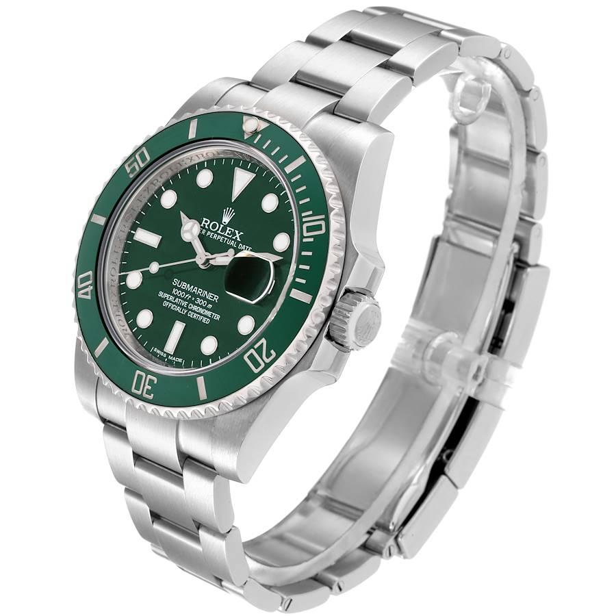 Rolex Submariner Hulk Green Dial Bezel Steel Mens Watch 116610LV Box ...