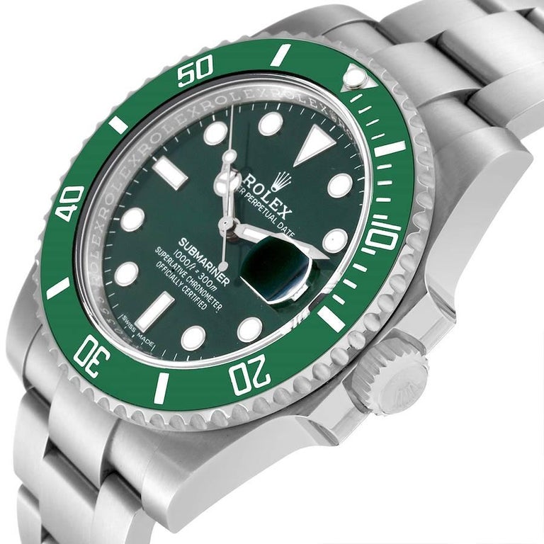 Rolex Submariner Hulk Green Dial Bezel Steel Mens Watch 116610LV Box ...