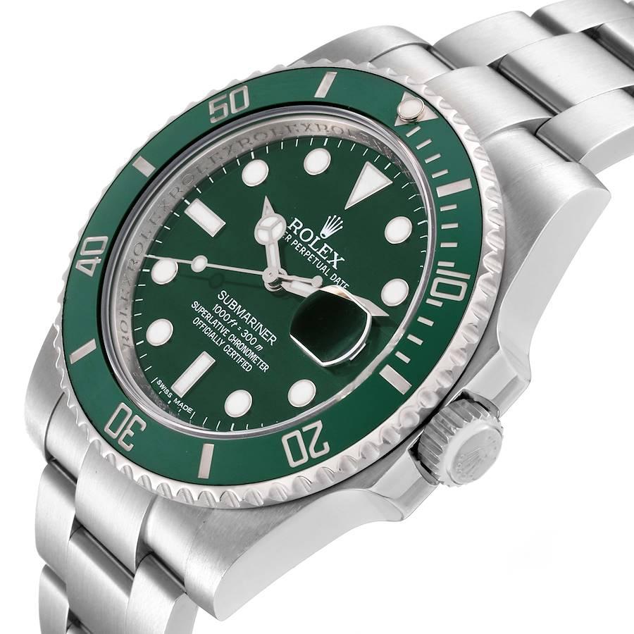 Rolex Submariner Hulk Green Dial Bezel Steel Mens Watch 116610LV Box ...