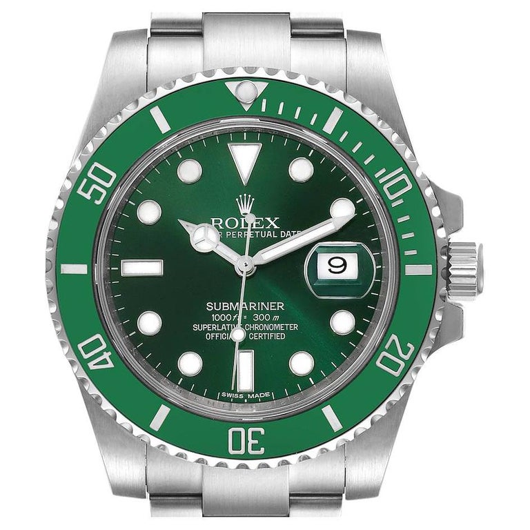 Rolex Submariner Hulk Green Dial Bezel Steel Mens Watch 116610LV Box ...