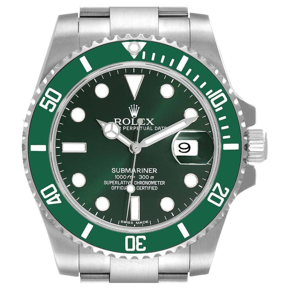 Rolex Submariner Hulk Green Dial Bezel Men's Watch 116610LV Box Card ...