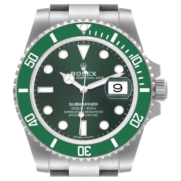 Rolex Submariner Hulk Green Dial Bezel Steel Mens Watch 116610LV Box ...