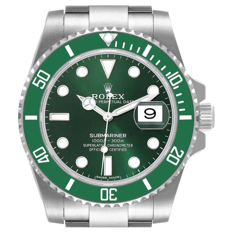 Rolex Submariner Hulk Green Dial Bezel Steel Mens Watch 116610LV Box ...