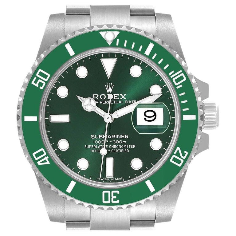 Rolex Submariner Hulk Green Dial Bezel Steel Mens Watch 116610LV Box ...