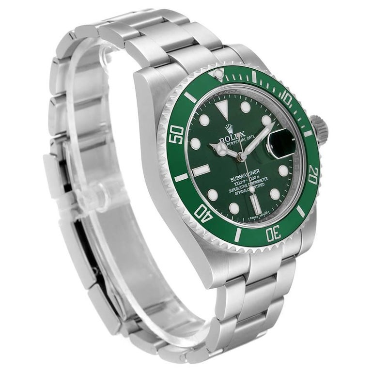 Rolex Submariner Hulk Green Dial Bezel Steel Mens Watch 116610LV For ...