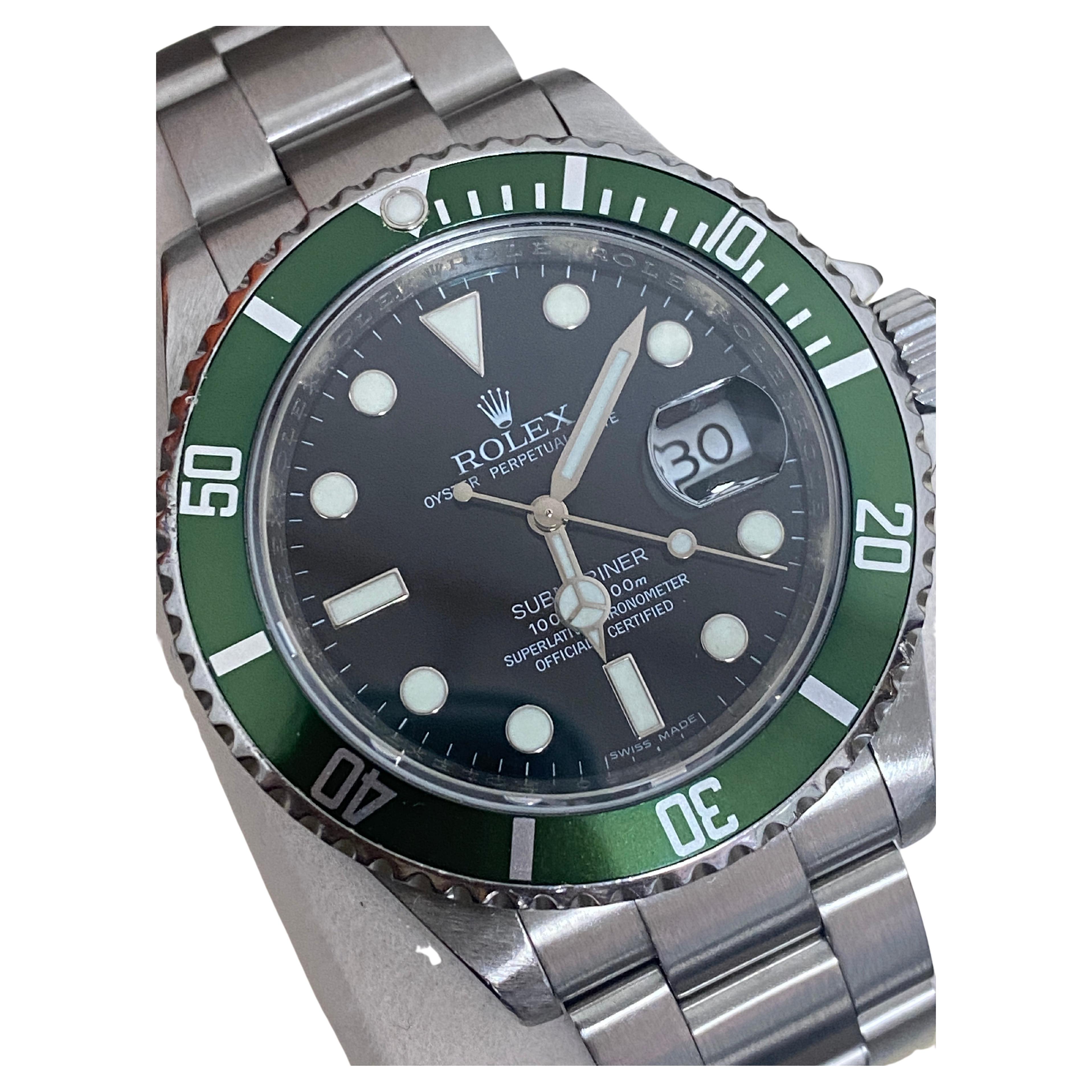 Rolex Submariner Green Kermit Cerachrom Mens Watch 126610LV Unworn For ...