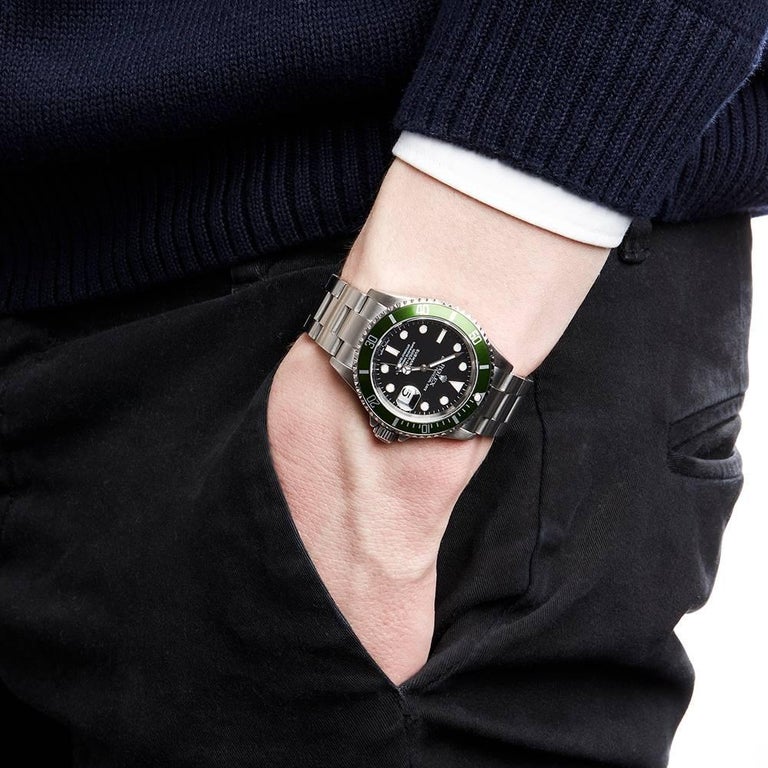 Rolex Submariner Kermit Flat 4 Mkiii Stainless Steel Men's 16610lv at ...