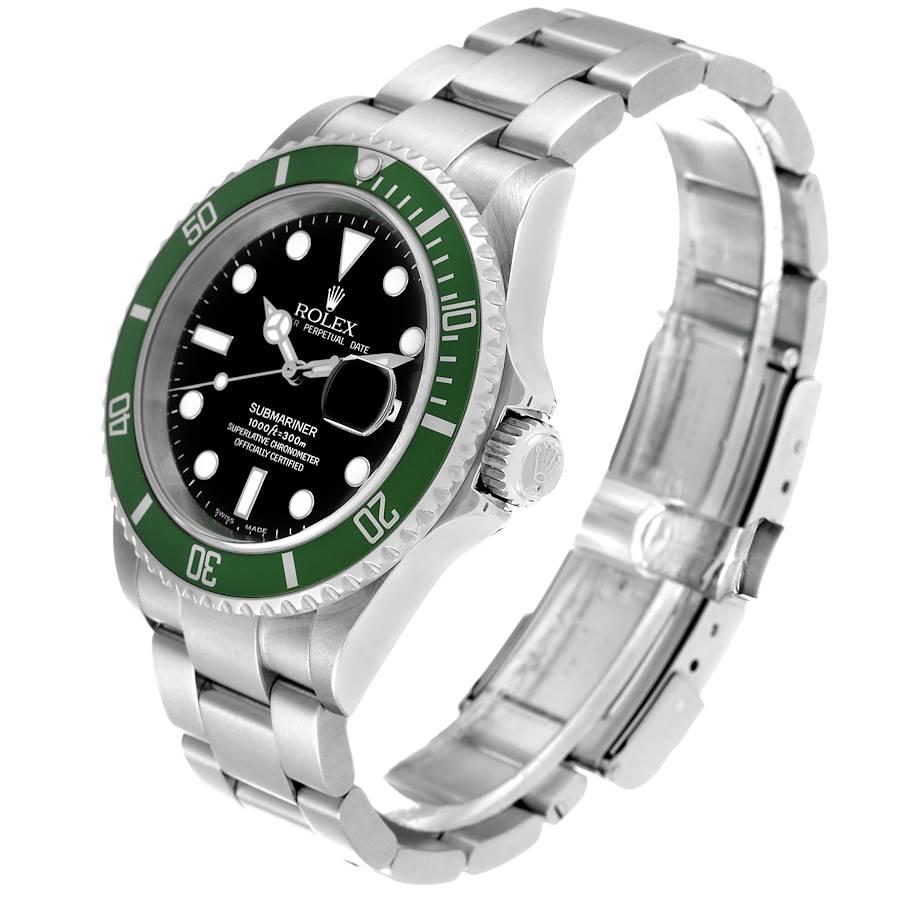 Rolex Submariner Kermit Green 50th Anniversary Flat 4 Steel Mens Watch ...
