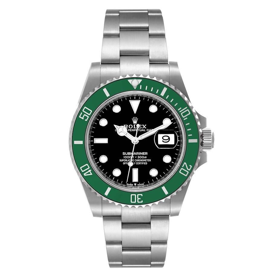 Rolex Submariner Kermit Green Ceramic Bezel Mens Watch 126610LV Unworn ...
