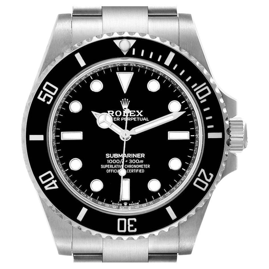 Rolex Submariner Non-Date Ceramic Bezel Steel Mens Watch 124060 Box ...
