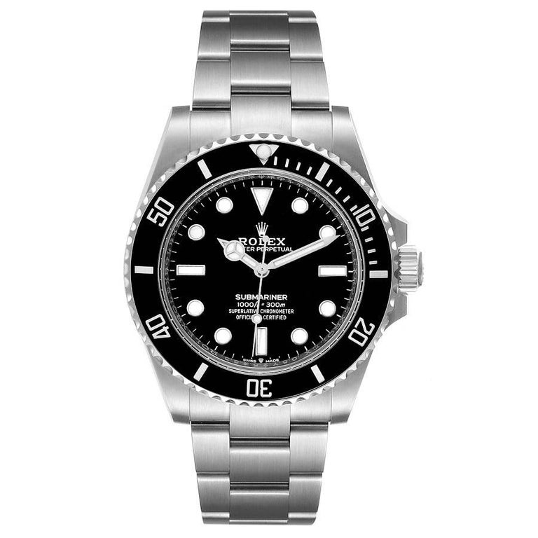Rolex Submariner Non-Date Ceramic Bezel Steel Mens Watch 124060 Unworn ...