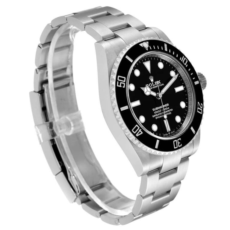 Rolex Submariner Non-Date Ceramic Bezel Steel Mens Watch 124060 Unworn ...