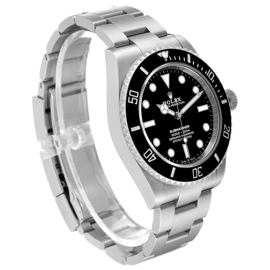 Rolex Submariner Non-Date Ceramic Bezel Steel Mens Watch 124060 Unworn ...