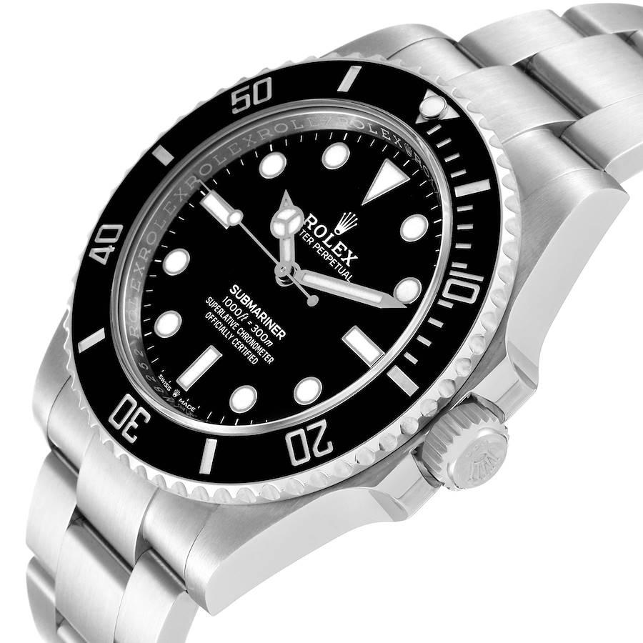 Rolex Submariner Non-Date Ceramic Bezel Steel Mens Watch 124060 Unworn ...