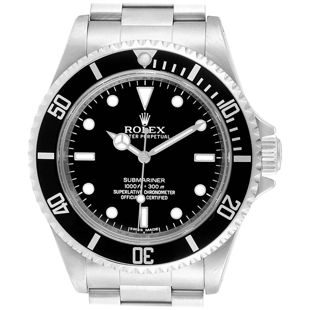 Rolex Submariner NonDate 4 Liner Parachrom Hairspring Men's Watch 14060 ...
