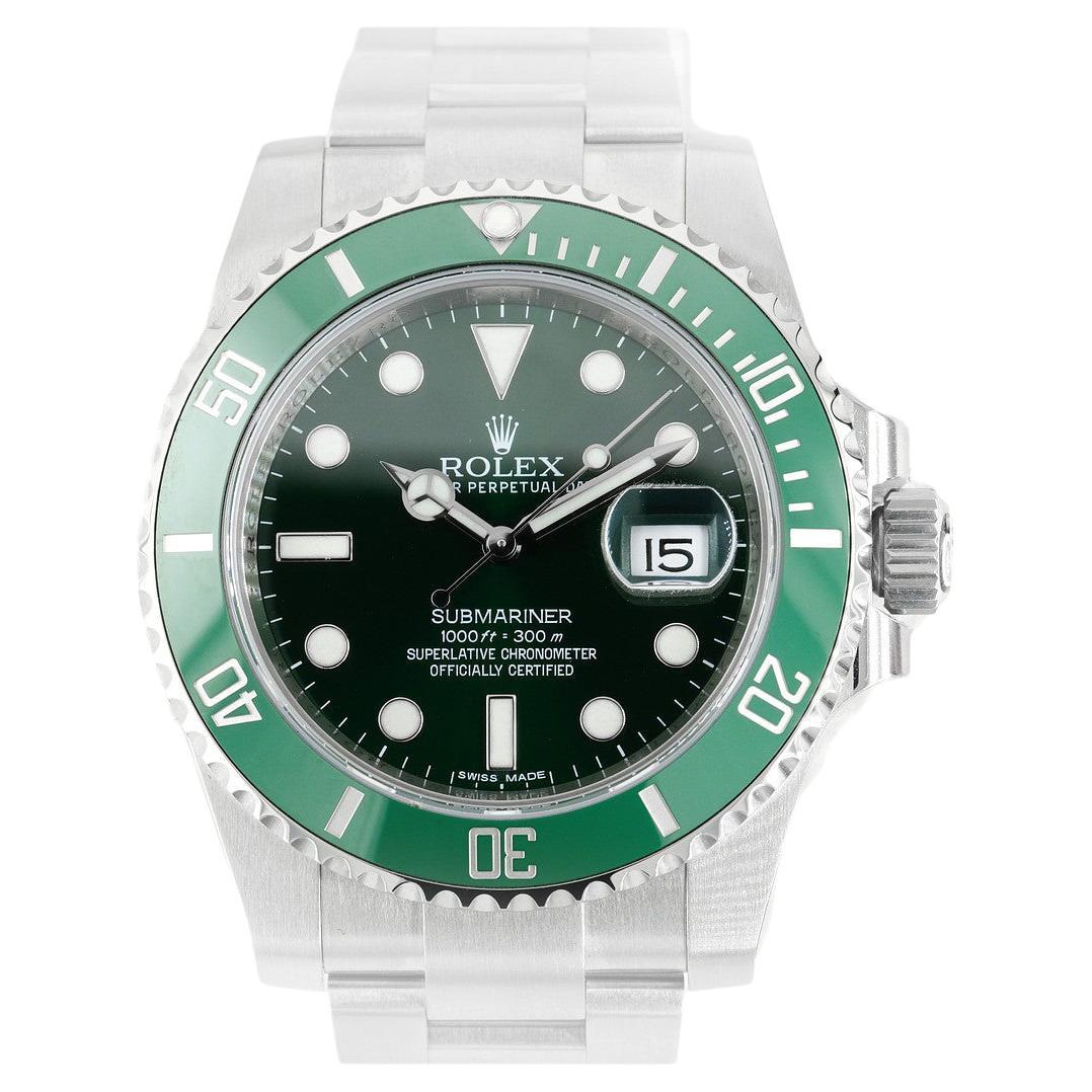 Rolex Submariner Hulk Green Dial Bezel Steel Mens Watch 116610LV For ...