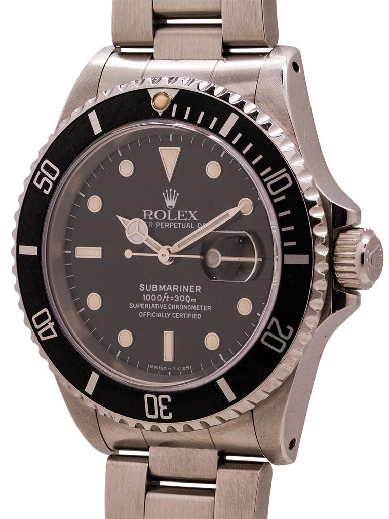 Rolex Submariner Ref 16610 Tropical Tritium, circa 1990 For Sale at 1stDibs