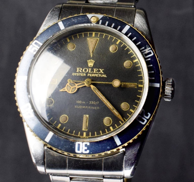 Rolex Submariner Small Crown Gilt Dial 6536/1 Steel Automatic Watch ...