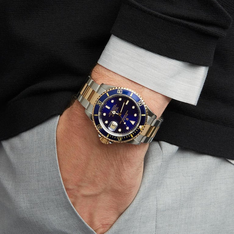 Rolex Submariner Stainless Steel And 18k Yellow Gold 16613lb at 1stDibs ...