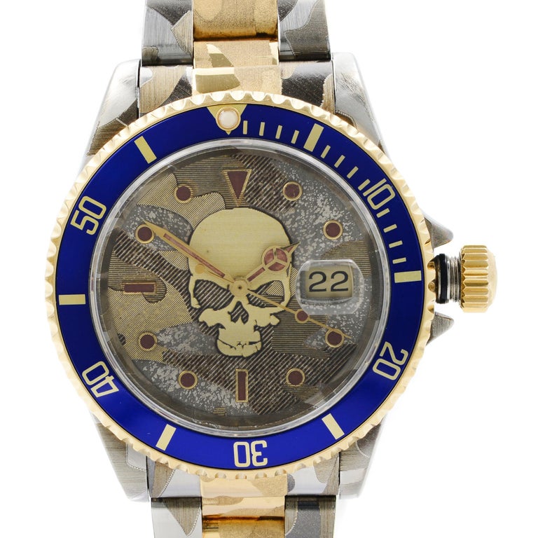 Rolex Submariner Steel 18K Yellow Gold Custom Camo Automatic Men's ...