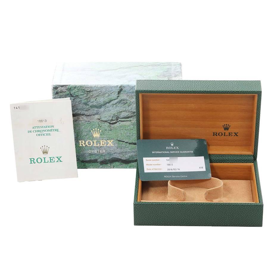 Rolex Submariner Steel Yellow Gold Black Dial Mens Watch 16613 Box ...