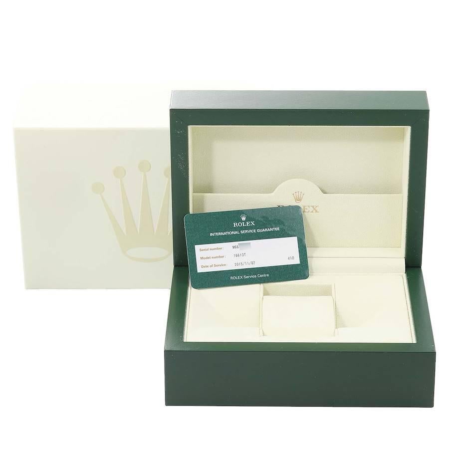 Rolex Submariner Steel Yellow Gold Black Dial Mens Watch 16613 Box ...